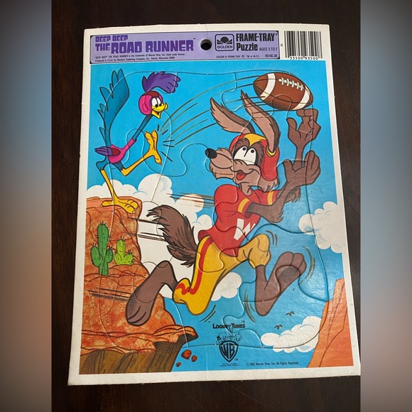 Warner Bros. | Toys | Vintage Puzzle Frame Tray Looney Tunes Beep Beep ...